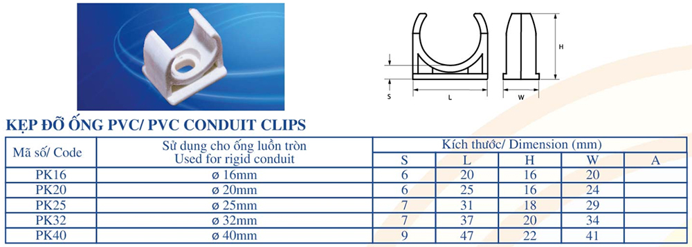 Kẹp đỡ ống PVC